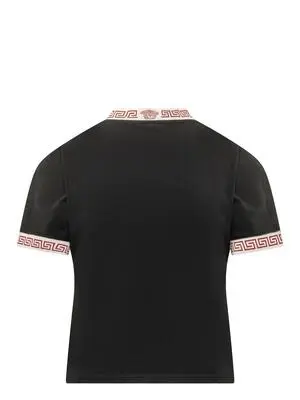 Versace VERSACE Greek Oasis Graphic T-Shirt Black