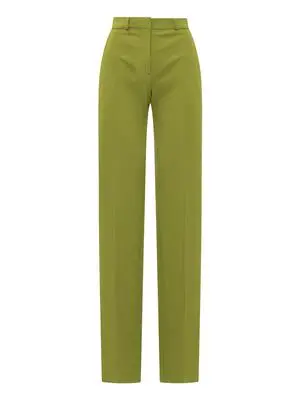 DEL CORE Slim Fit Cigarette Trousers - Bright Grass