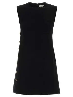 Versace VERSACE Techno Cady Midi Dress Black