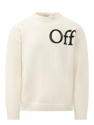 Off-White Bookish Crewneck Sweater - Cream