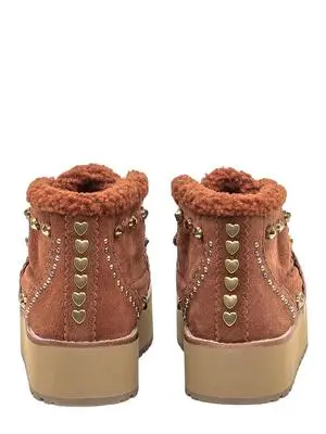 Kurt Geiger Studded Leather Ankle Boots - Tan