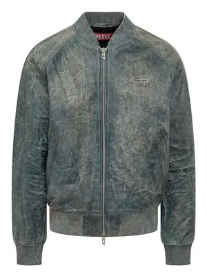 DIESEL® Diesel® Distressed Bomber Jacket Denim