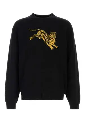 Kenzo Jumping Tiger Knit Jumper - Black