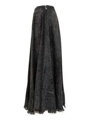 DIESEL® Diesel Chic Longuette Skirt In Soft Fabric Nero