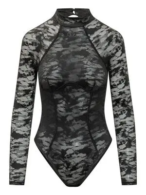 DIESEL® DIESEL Mini Bodysuit With Unique Detailing Nero