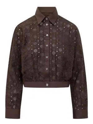 PINKO PINKO Embroidered Cut-Out Detail Mini Shirt