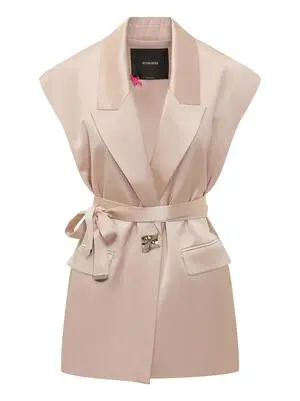 Pinko Tailored Belted Jacket - Rosa Mogano