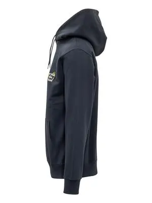 Drole De Monsieur Embroidered Hooded Sweatshirt - Navy