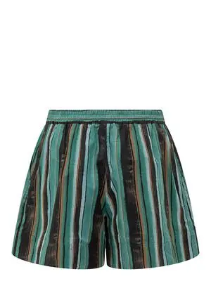Pinko Trendy Striped Shorts For Summer 2025 - Mult.verde/nero
