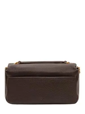Pinko Soft Horizontal Chain Handbag With Click Closure - Marasca