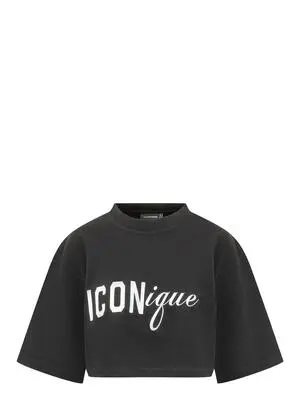 Dsquared2 Graphic Cotton T-shirt - Black