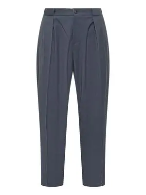 BOSS Pleated Wool Trousers - Open Blue