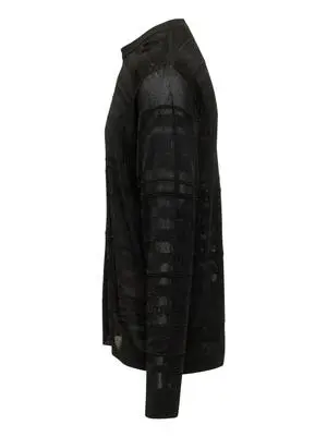 LANEUS Textured Knitwear Sweater - Nero