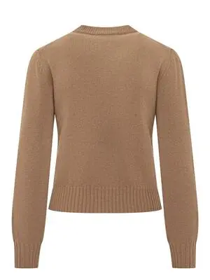 AMI Paris Ami Alexandre Mattiussi Crewneck Cardigan Camel