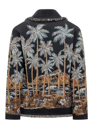 Alanui Diamond Head Knit Cardigan - Navy Blue