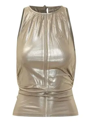 DIESEL® Metallic Halter Neck Top - Oro
