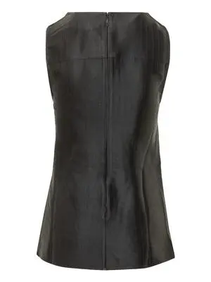 Loulou De Saison Asymmetrical Mini Draped Top - Black