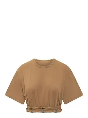 Pinko PINKO Belted Knit Pullover Bronzo
