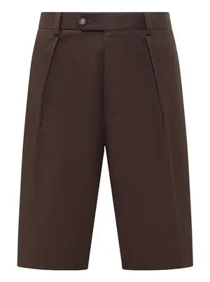 BOSS BY BECKHAM Tailored Cotton Shorts - Medium Brown