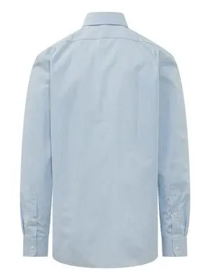 BOSS BY BECKHAM Chic Button-up Shirt With Unique Collar Design - Lightpastelblue