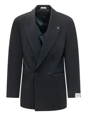 BRERAS Brushed Knit Jacket Blazer - Blu