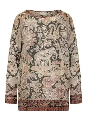 PIERRE-LOUIS MASCIA Aloe Silk-blend Mini Long Sleeve Shirt - Beige