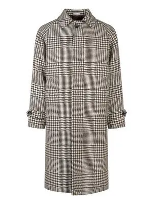 BRERAS BRERAS Checked Overcoat