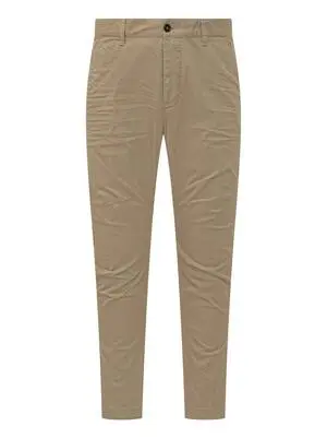 Dsquared2 Cotton Blend Tailored Trousers - Desert Tan