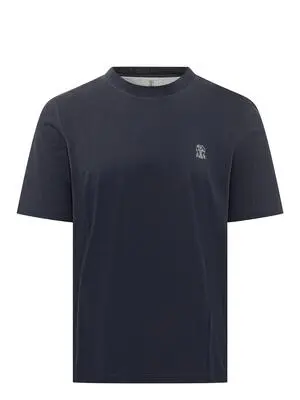 Brunello Cucinelli Classic Cotton T-shirt - Cobalto