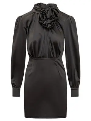 ACTUALEE Chic Mini Suit Dress - Black