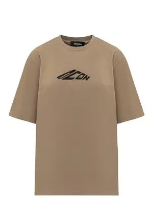 DSQUARED2 ICON COLLECTION Loose Fit T-shirt - Beige
