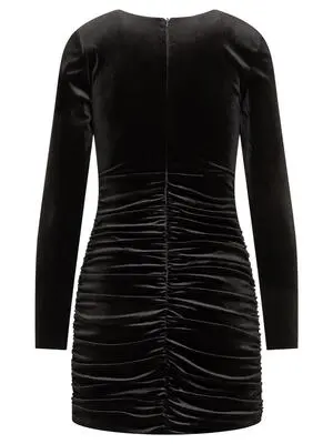 ACTUALEE Textured Mini Dress - Nero