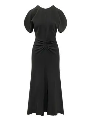 Victoria Beckham Chic Midi Gathered Suit - Black