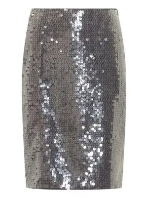 ROTATE BY BIRGER CHRISTENSEN Embellished Mini Skirt - Blackened Pearl