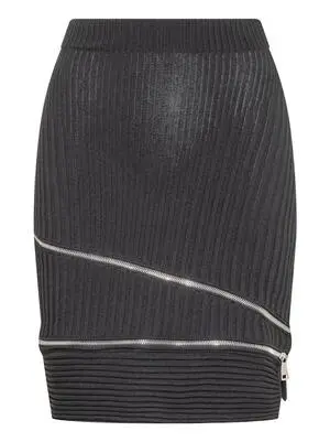 ANDREĀDAMO ANDREADAMO Zip Detail Mini Skirt Black
