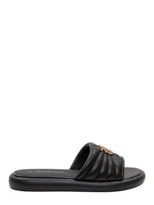 Pinko Padded Slide Sandals - Black