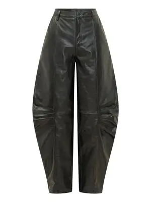 ROTATE BY BIRGER CHRISTENSEN Leather Cargo Pants - Black