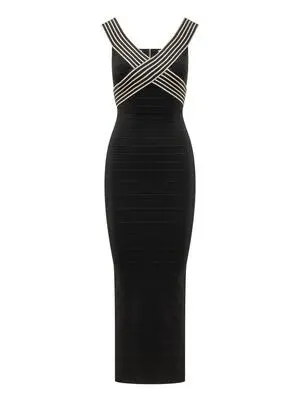 Elisabetta Franchi Chic Midi Suit Dress - Nero/burro