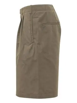 Our Legacy Ponte Front Closure Mini Shorts - Dry Leaf