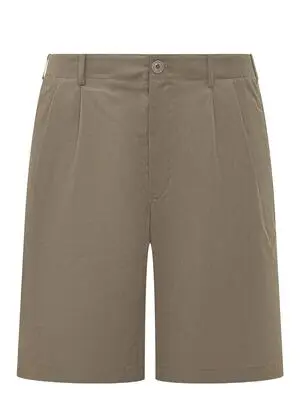 Our Legacy Ponte Front Closure Mini Shorts - Dry Leaf
