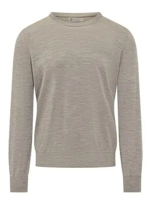 Brunello Cucinelli Fine Gauge Crewneck Sweater - Roccia