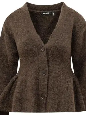 ROTATE BY BIRGER CHRISTENSEN Knit Peplum Cardigan - Mole'