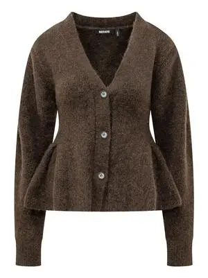 ROTATE BY BIRGER CHRISTENSEN Knit Peplum Cardigan - Mole'