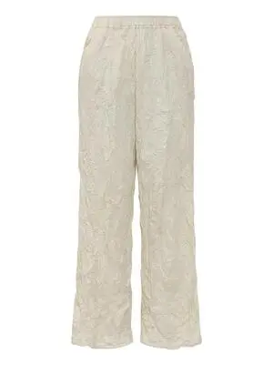 GONGDID DESIGN Crumpled Effect Trousers - Cream