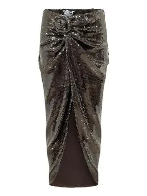 ROTATE BY BIRGER CHRISTENSEN Sequin Knot Mini Skirt - Mole'