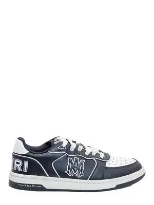 Amiri Signature Logo Leather Sneakers - Black