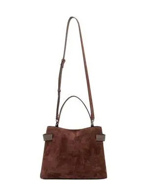 Brunello Cucinelli Brunello Cucinelli Softy Velour M Shopper Shoulder Bag Espresso