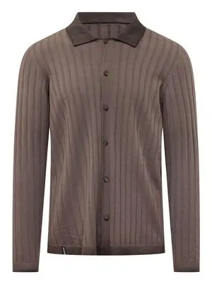 AROVESCIO AROVESCIO Ribbed Collared Shirt