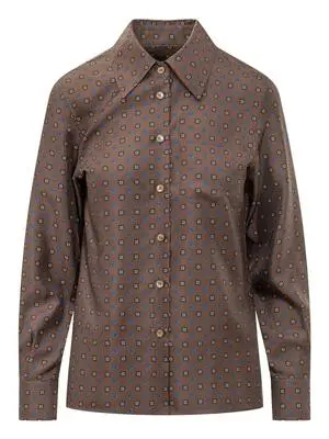 THE SEAFARER Britt Geometric Print Shirt - 8110
