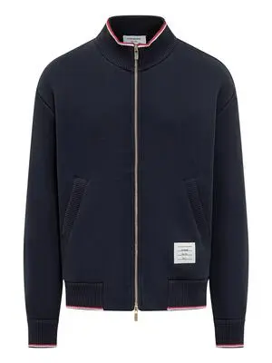 Thom Browne Zip Up Bomber Jacket - Navy